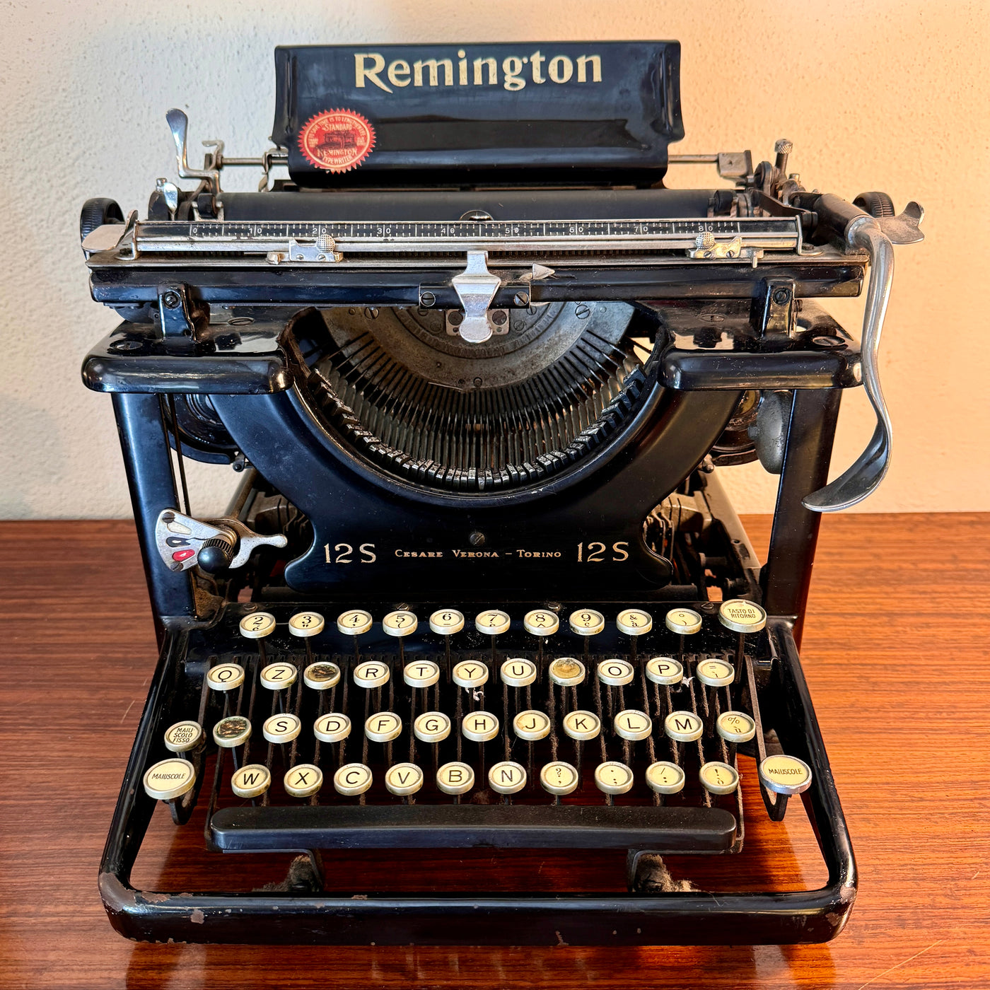 Macchina scrivere Remington 12S layout QZERTY italiana USA 1920 ca ...