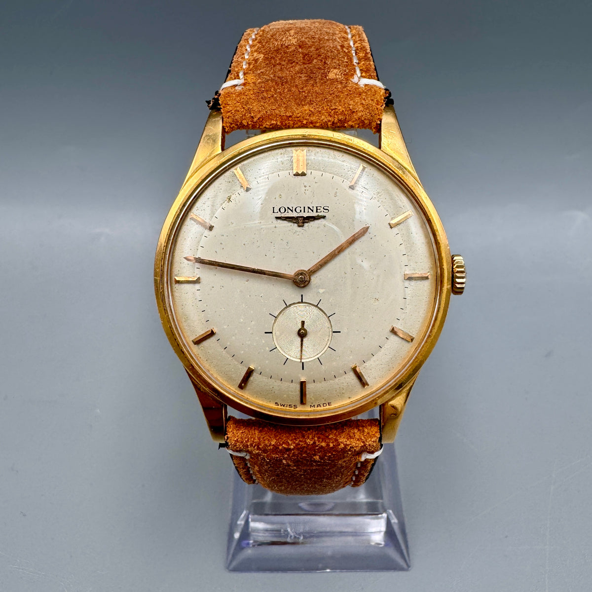 Longines ref. 7597 cal. 370 orologio meccanico oro 18kt 36 mm Swiss 19 ...