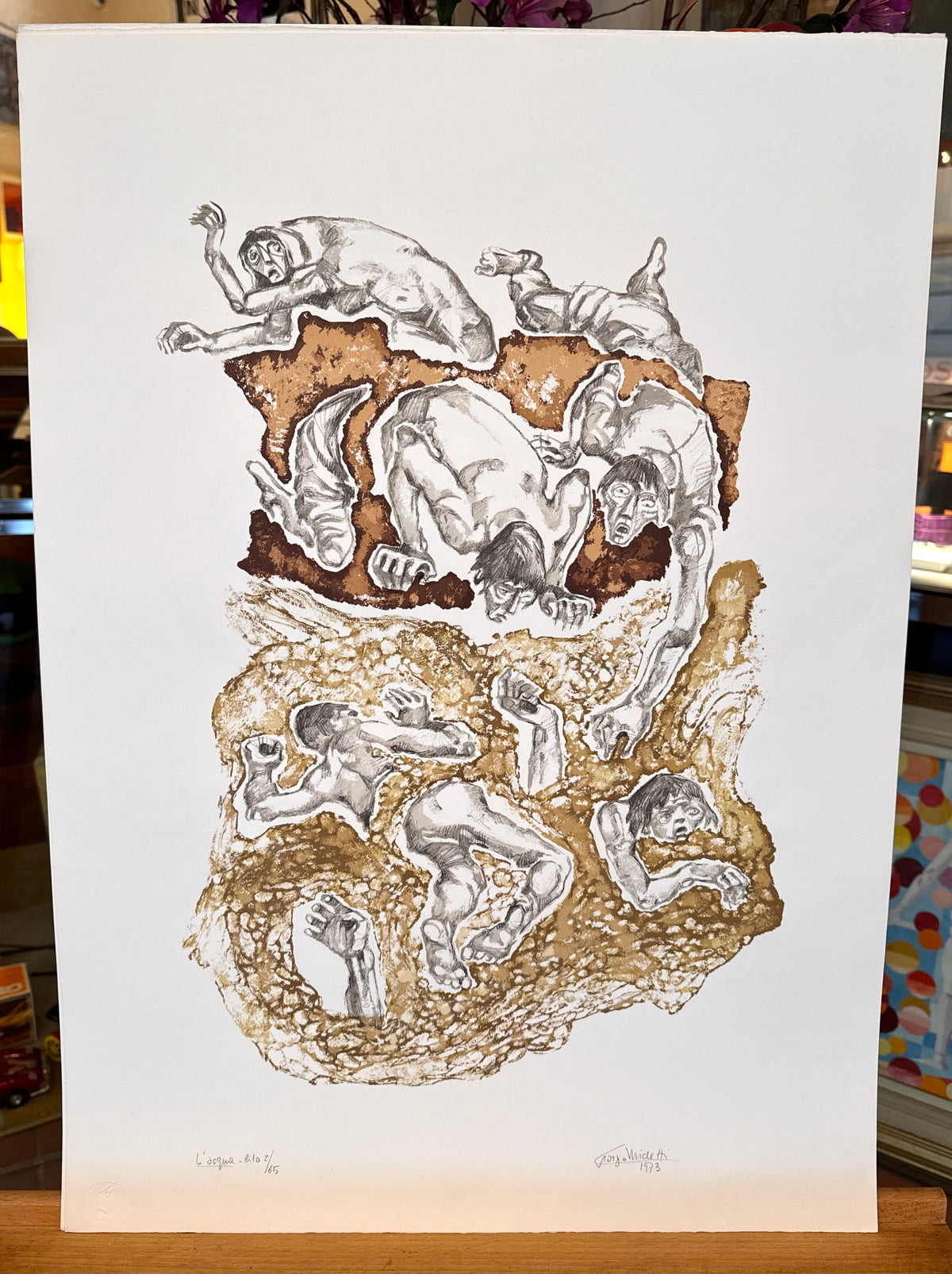 Giorgio Michetti - "L'acqua" - litografia su carta num. 2/65 - 1973 — Galleria Novecento