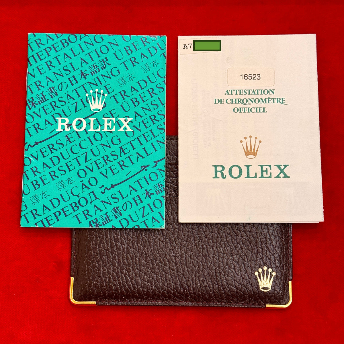 Garanzia Rolex Daytona 16523 seriale A con libretto e portadocumenti 1 — Galleria Novecento